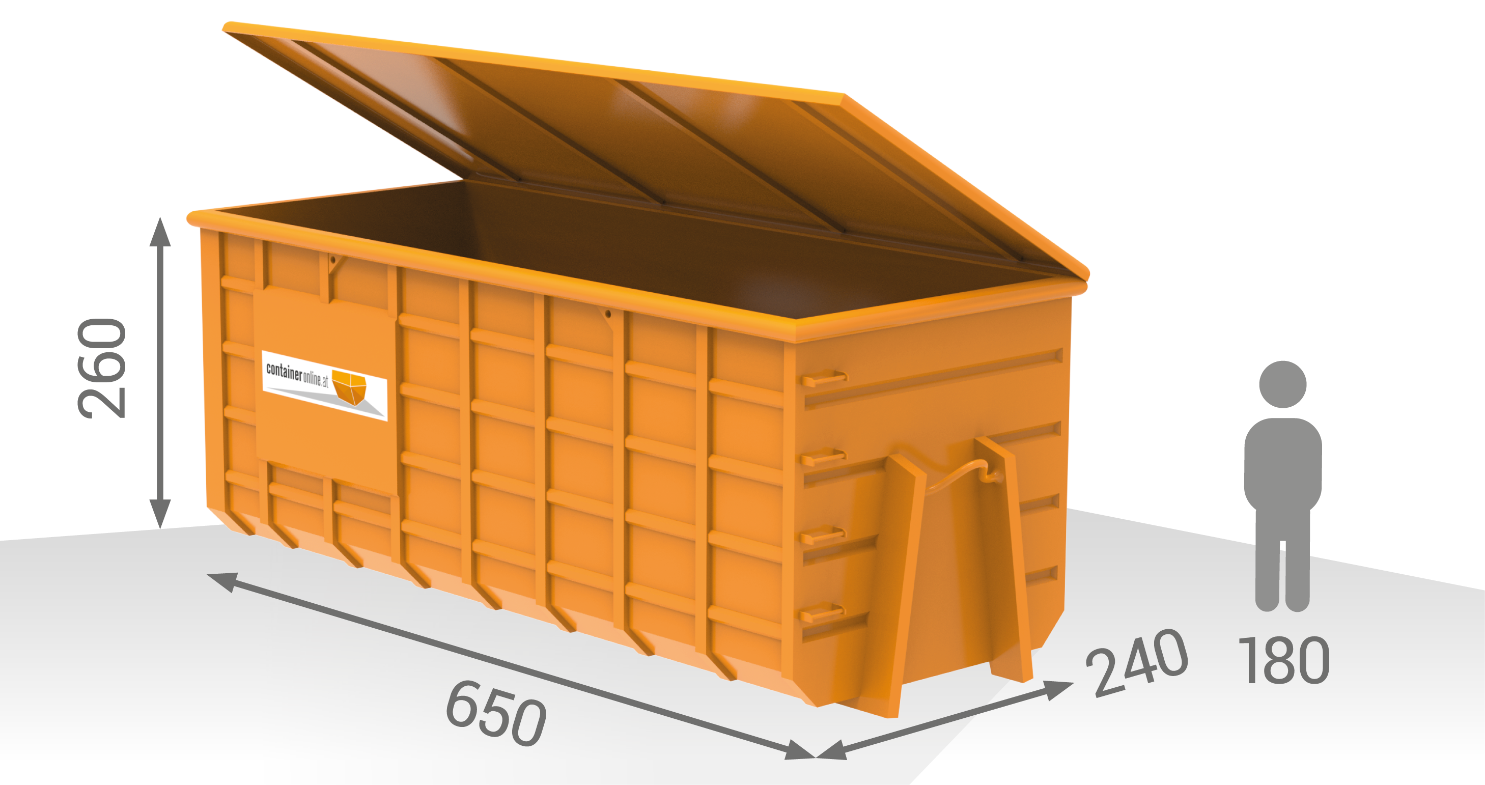 30M³ Abrollcontainer mit Deckel mit Fixpreisgarantie mieten ...