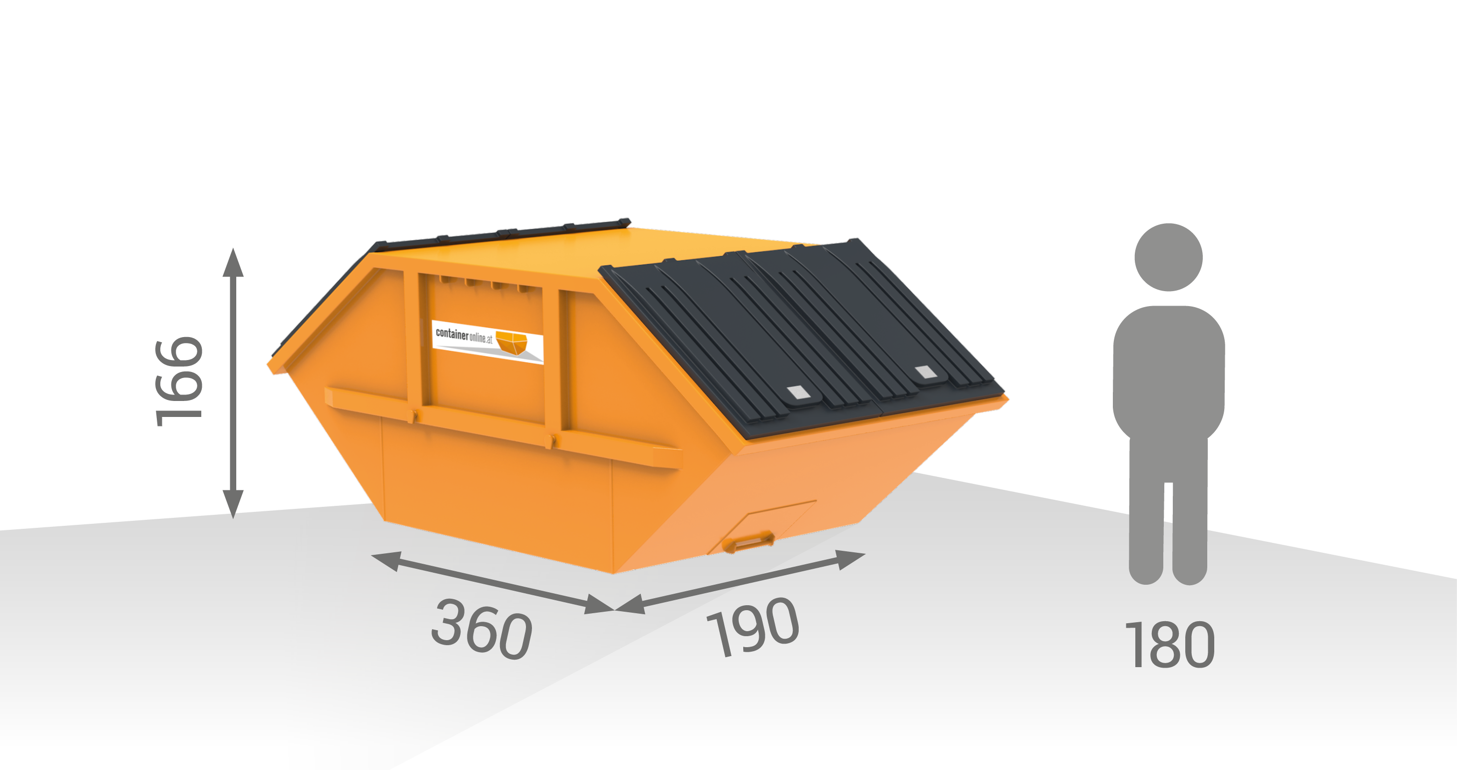 7/8M³ Absetzmulde mit Deckel mit Fixpreisgarantie mieten ...